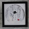 Snowman, Let It Snow, Winter Scene, 3D Shadow Box, 3D Paper Art, Light ...