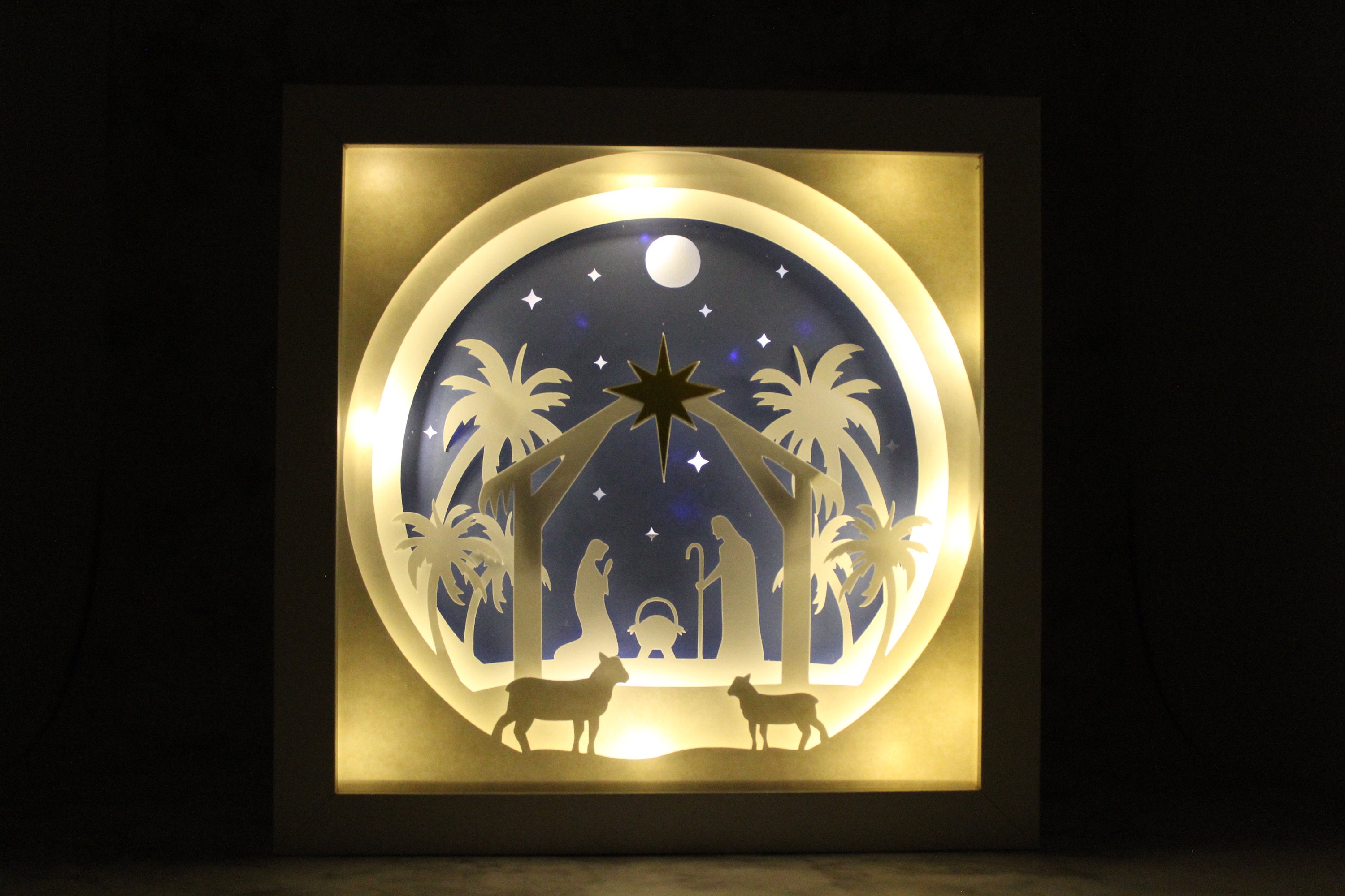 Holy Family Nativity Scene, Manger, 3d Shadow Box, Wall Art, Layered ...