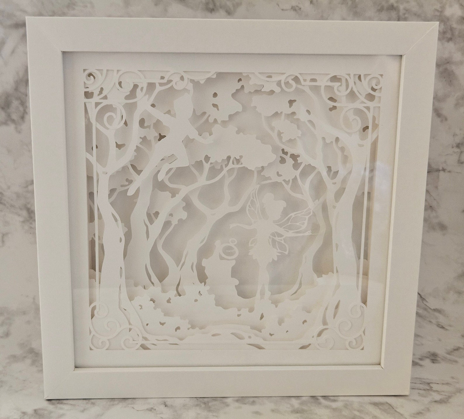 Peter Pan, Tinkerbell, Neverland, 3D LED Shadow Box, Light Box, Paper ...