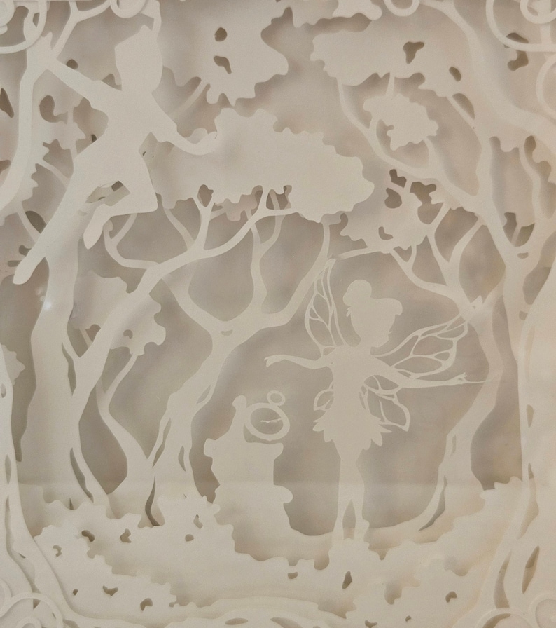 Peter Pan, Tinkerbell, Neverland, 3D LED Shadow Box, Light Box, Paper ...