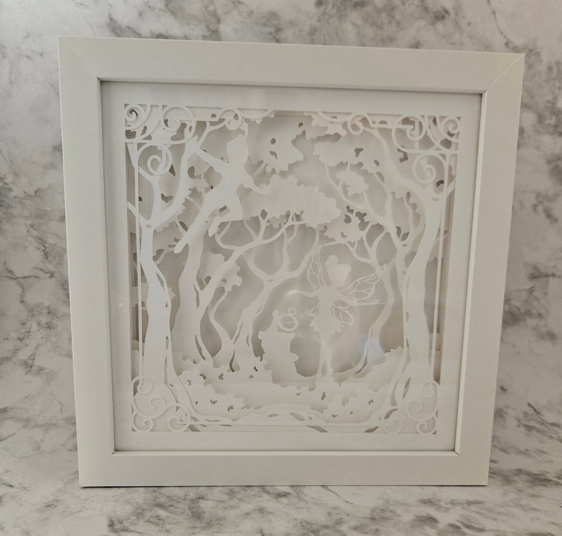 Peter Pan, Tinkerbell, Neverland, 3D LED Shadow Box, Light Box, Paper ...