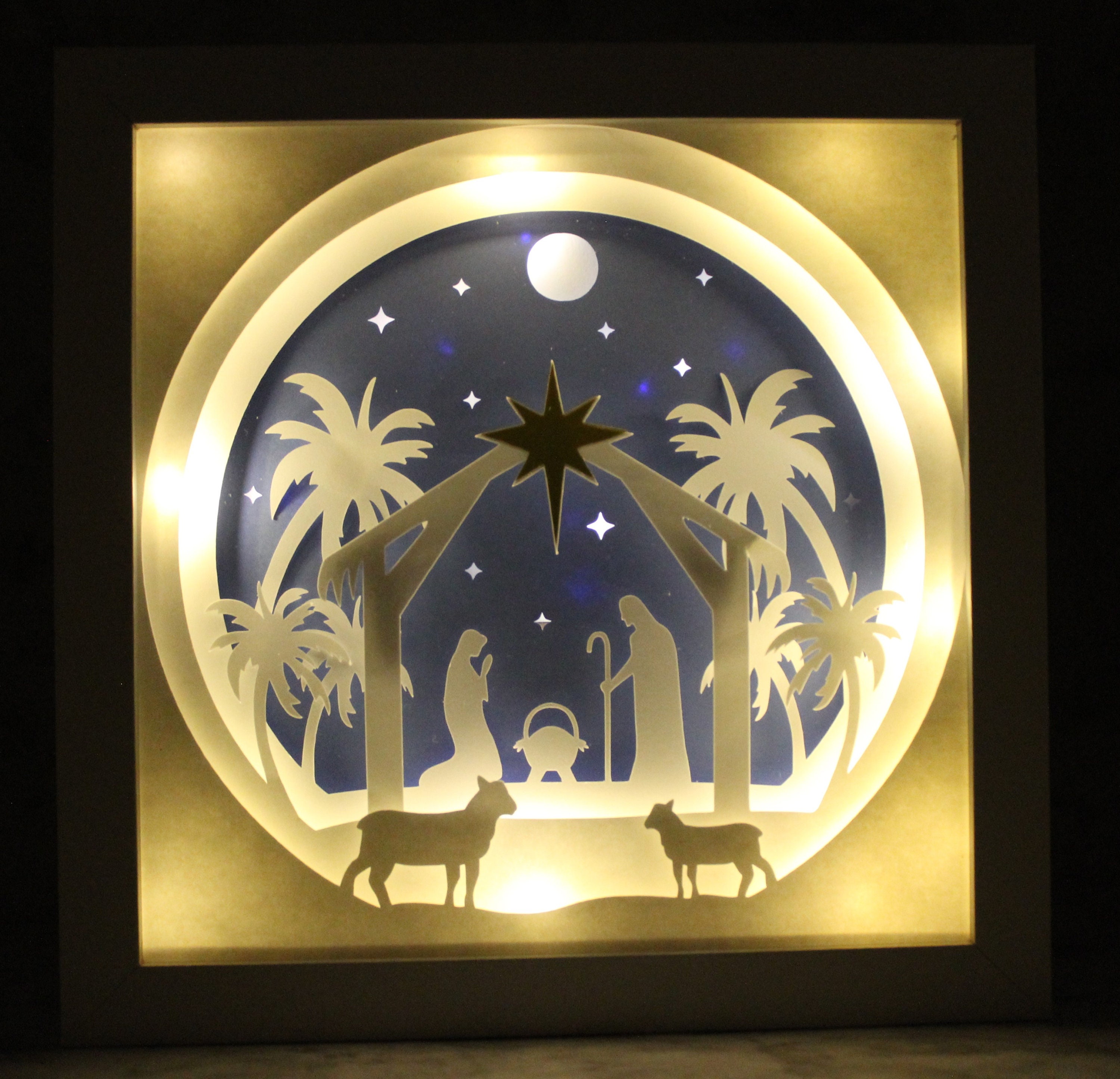 Holy Family Nativity Scene, Manger, 3d Shadow Box, Wall Art, Layered ...