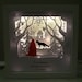 Little Red in the Forest, 3D Shadow Box, Winter Scene Decor, Layered ...