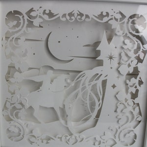 Rapunzel, Tangled Inspired, Shadow Box, 3D Art, Light Box, 3d Paper Art ...