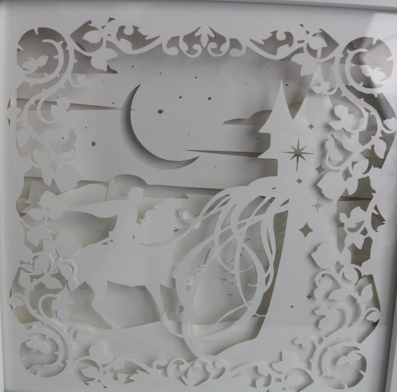 Rapunzel, Tangled Inspired, Shadow Box, 3D Art, Light Box, 3d Paper Art ...