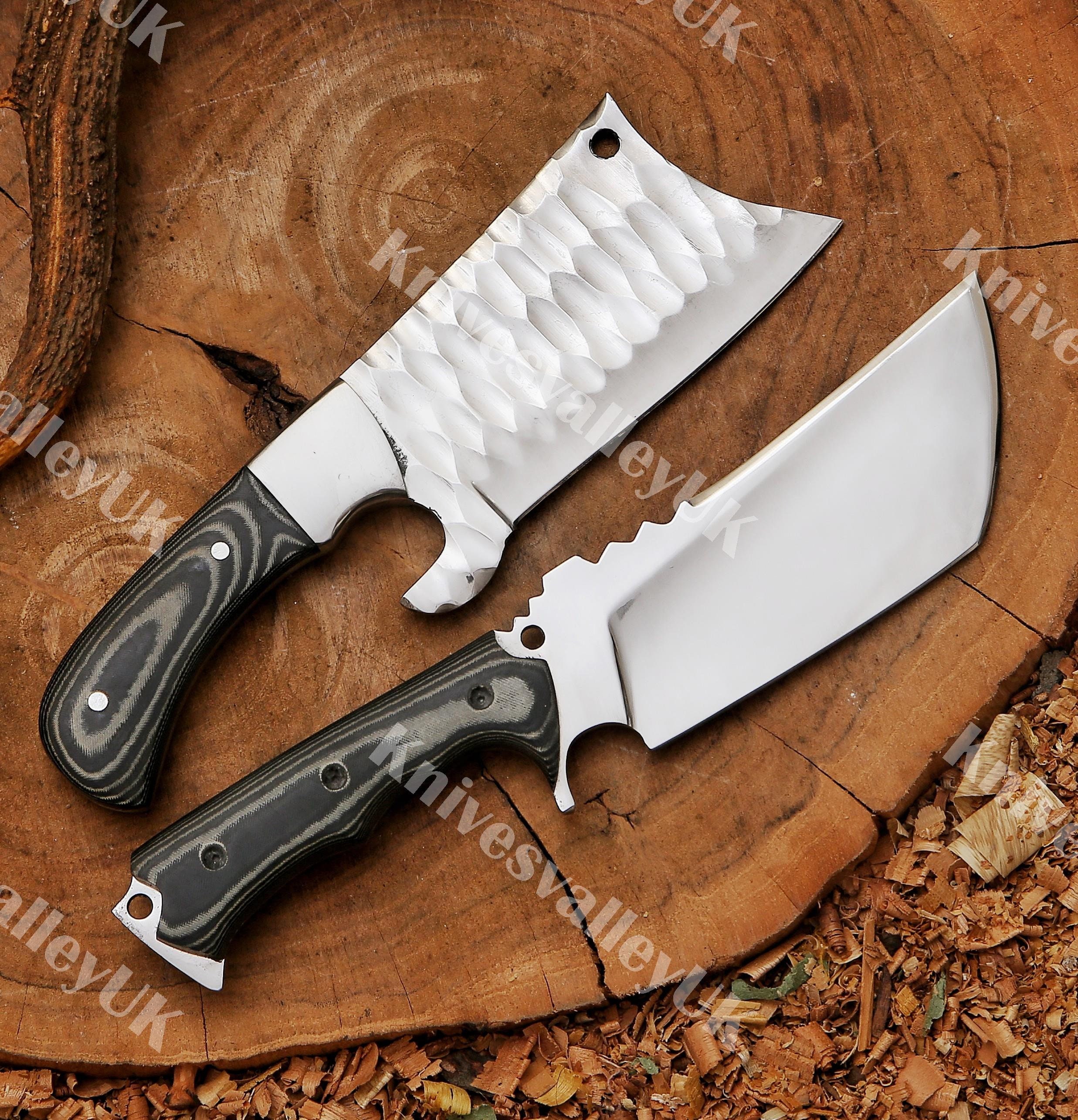 Custom Handmade Bush Craft Knife ,cleaver, Full Tang ,high Polish ...