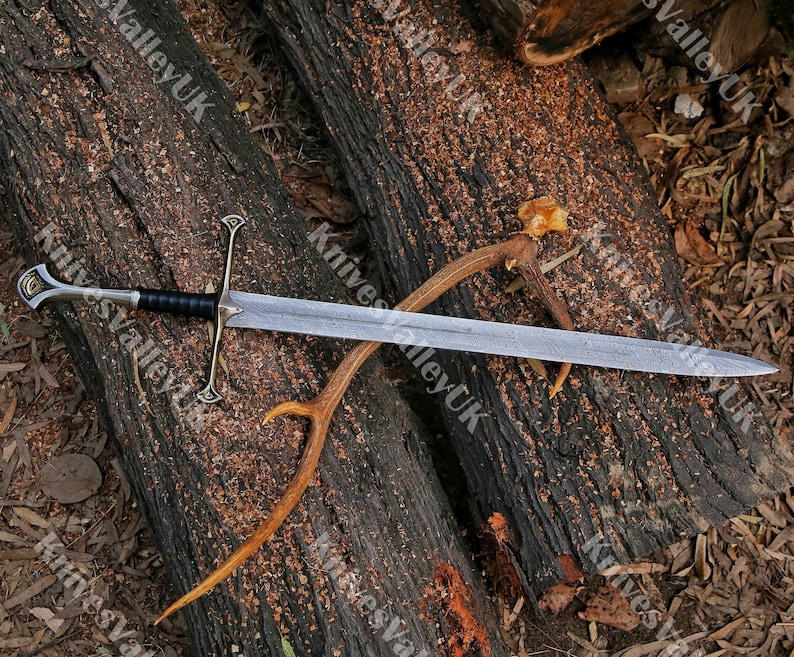 Lord of the Rings Sword ,narsil Anduril Sword Replica, Damascus Blade ...