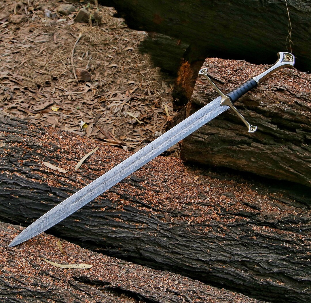Lord of the Rings Sword ,narsil Anduril Sword Replica, Damascus Blade ...