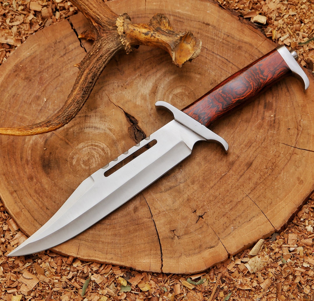 Custom Handmade Rambo Bowie Knife, Rambo Movie Replica Knife , Fathers ...