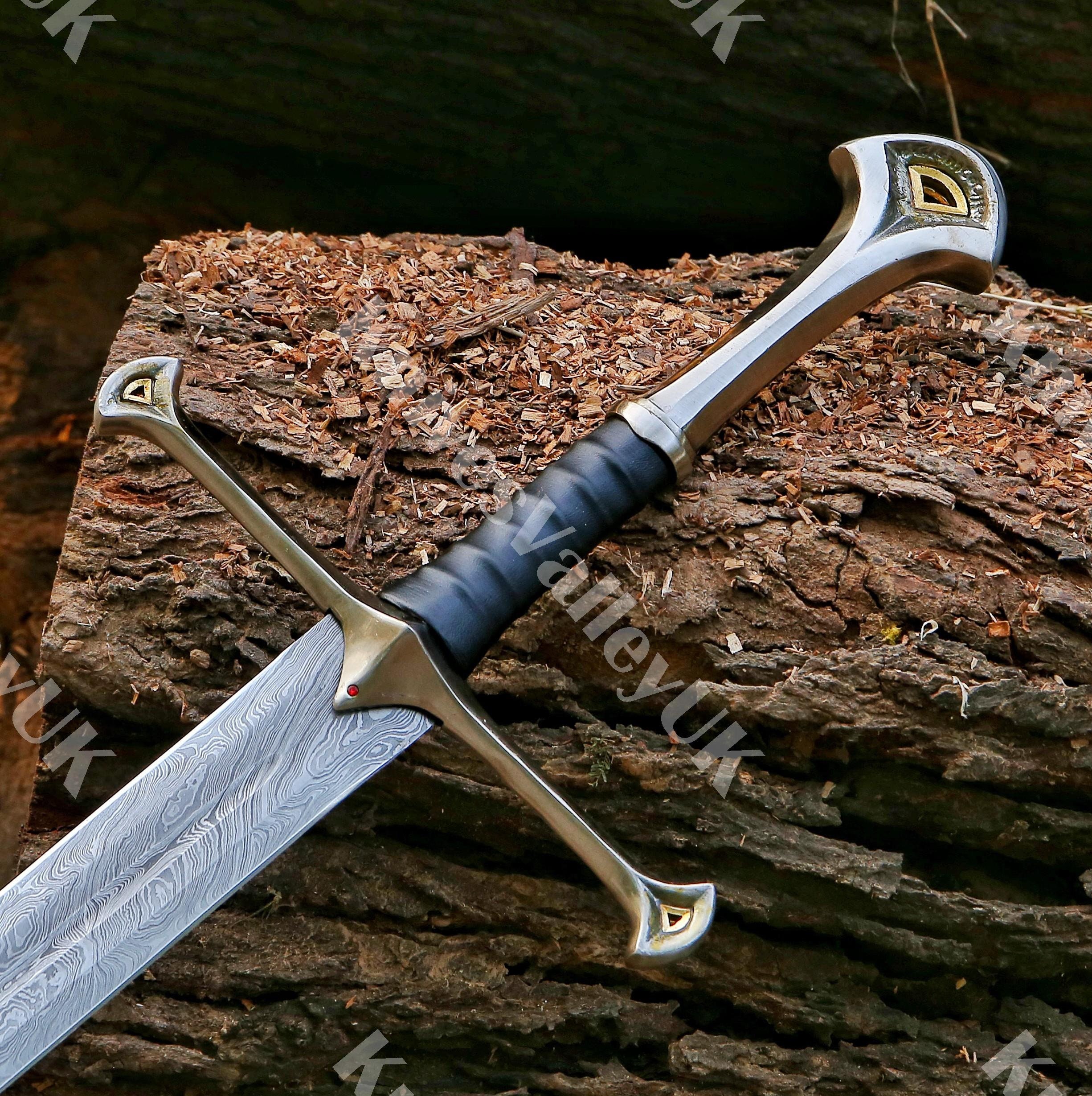 Lord of the Rings Sword ,narsil Anduril Sword Replica, Damascus Blade ...