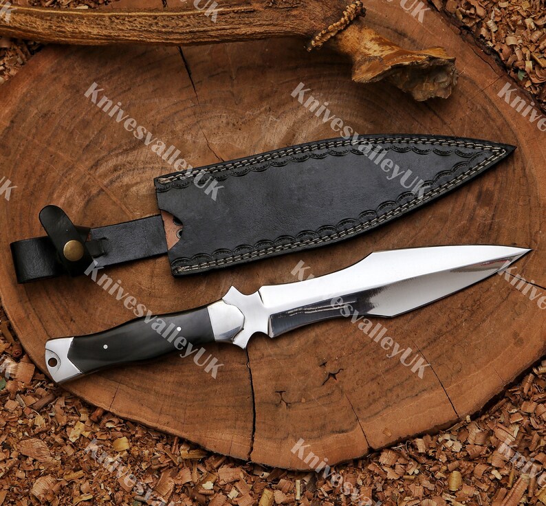 Custom Handmade Double Side Edge Mirror Polished Knife , Kaiju Knife ...