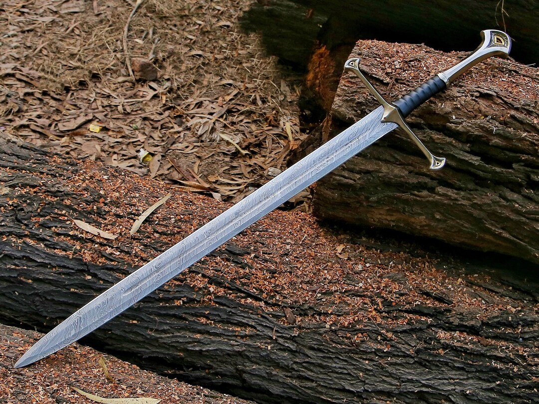 Lord of the Rings Sword ,narsil Anduril Sword Replica, Damascus Blade ...