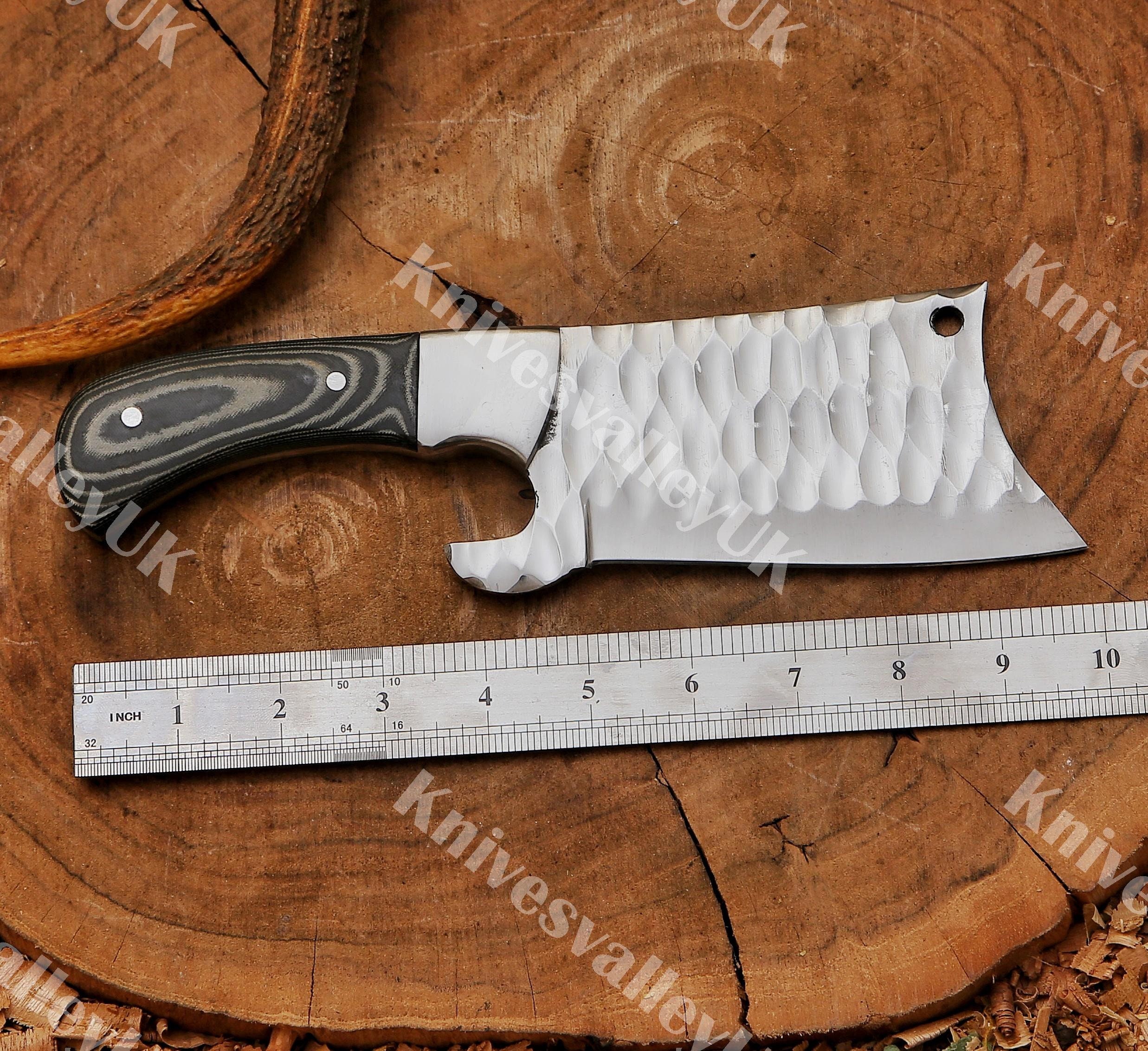Custom Handmade Bush Craft Knife ,cleaver, Full Tang ,high Polish ...