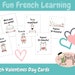 French Valentines Day Printable Cards for School, Friend and Family ...