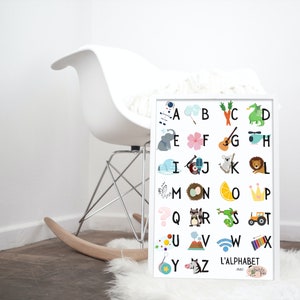 Downloadable Bilingual Alphabet Poster Printable - Etsy Canada