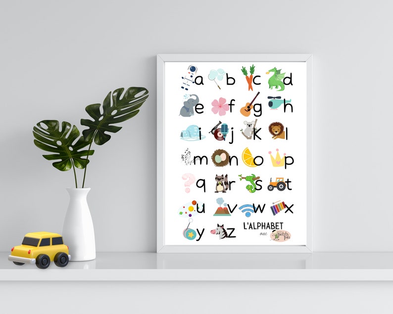 Downloadable Bilingual Alphabet Poster Printable - Etsy Canada