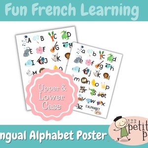 Downloadable Bilingual Alphabet Poster Printable - Etsy Canada