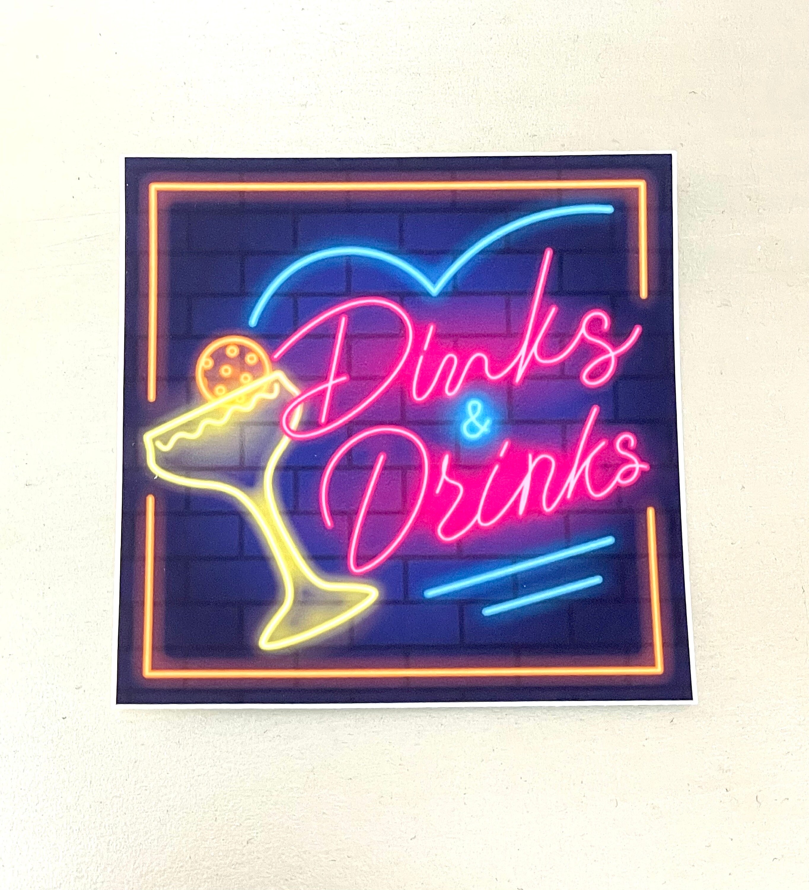 Pickleball Sticker dinks and Drinks, Pickleball Sticker, Pickleball ...