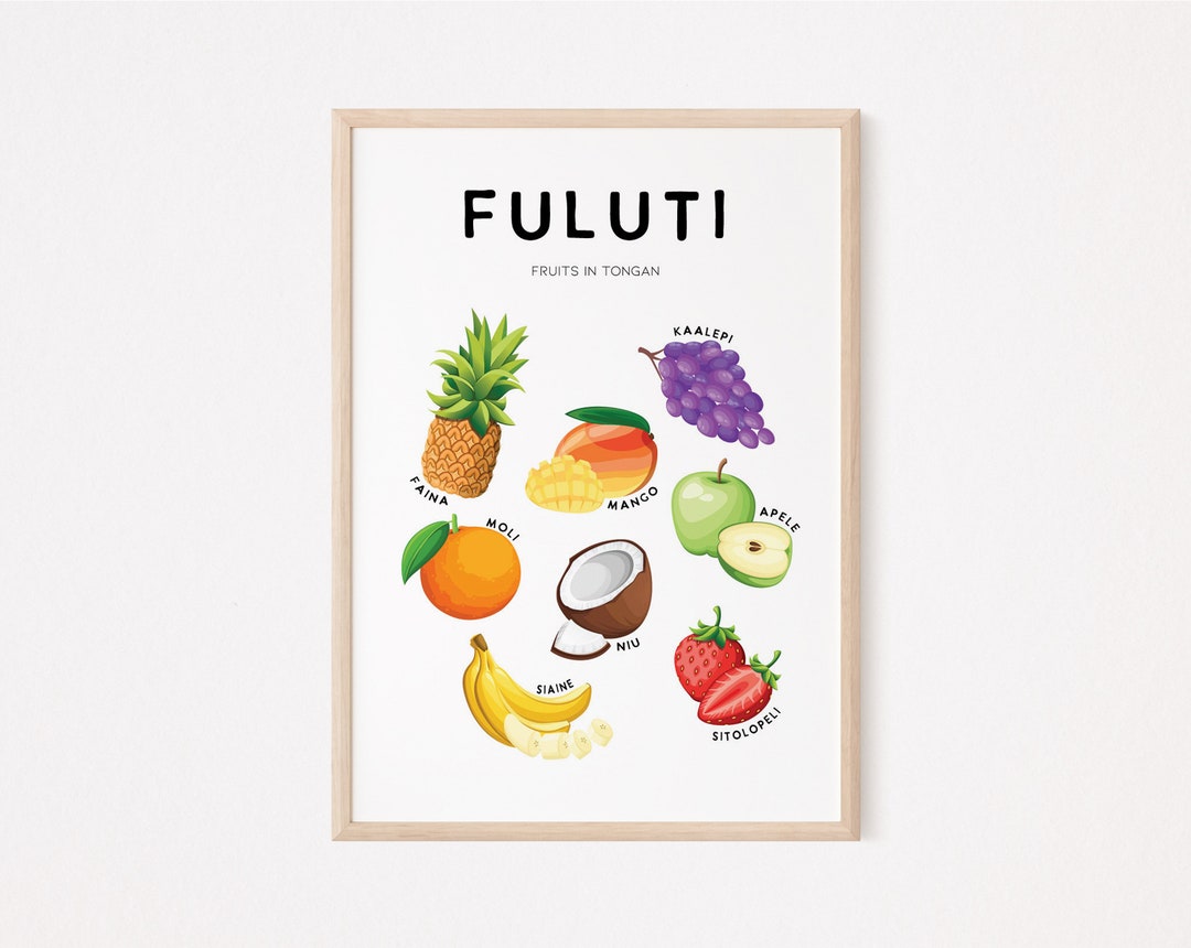 Tongan Fruit Educational Poster - Etsy