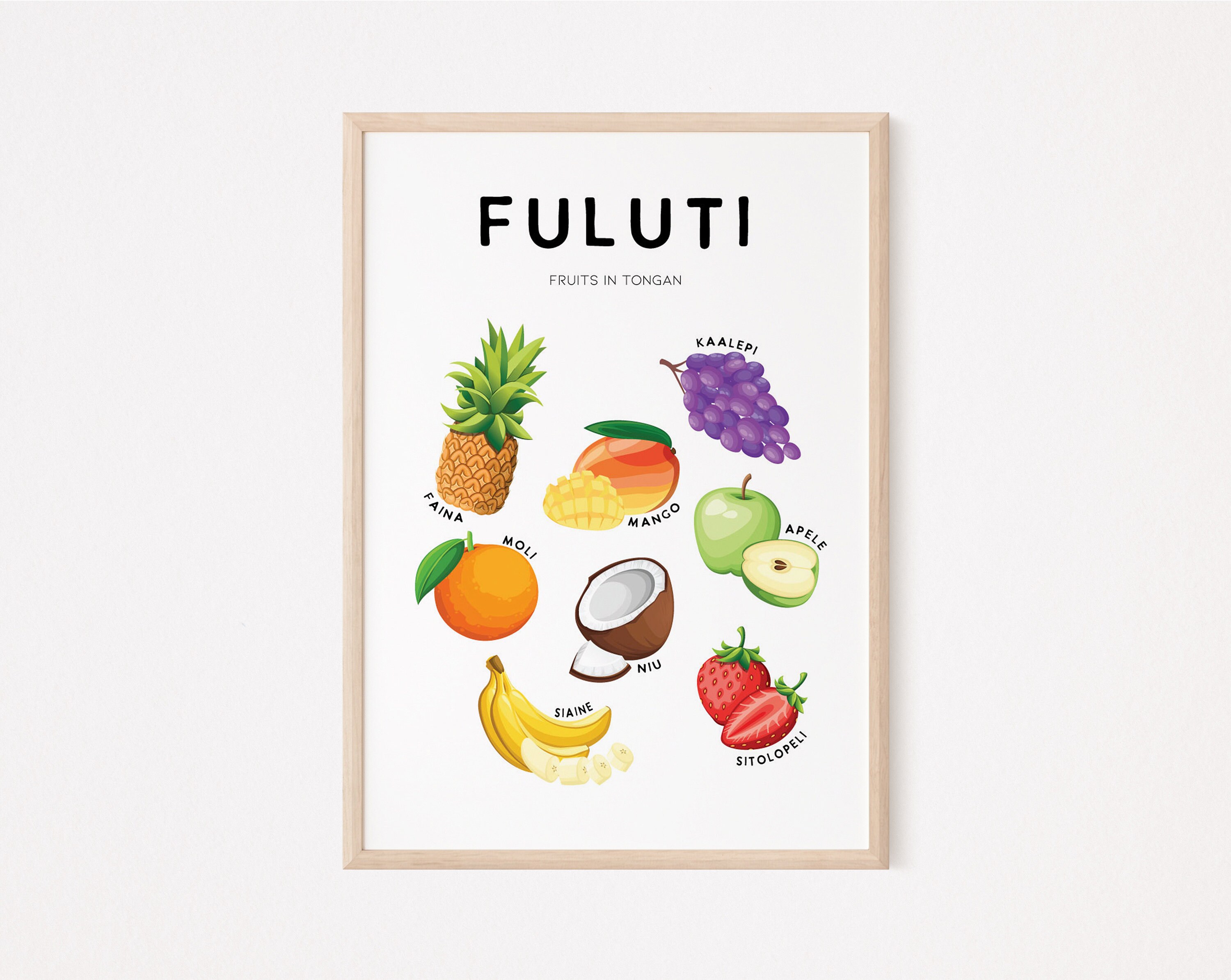 Tongan Fruit Educational Poster - Etsy
