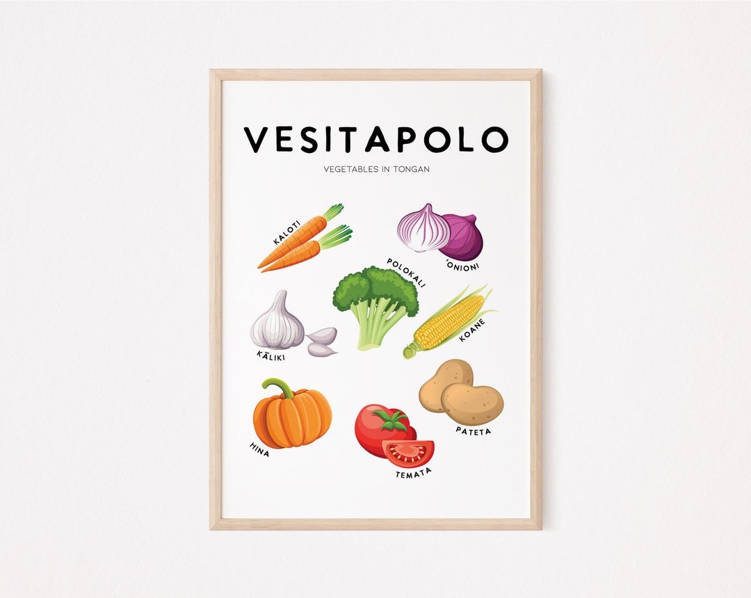 Tongan Vegetable Educational Poster - Etsy