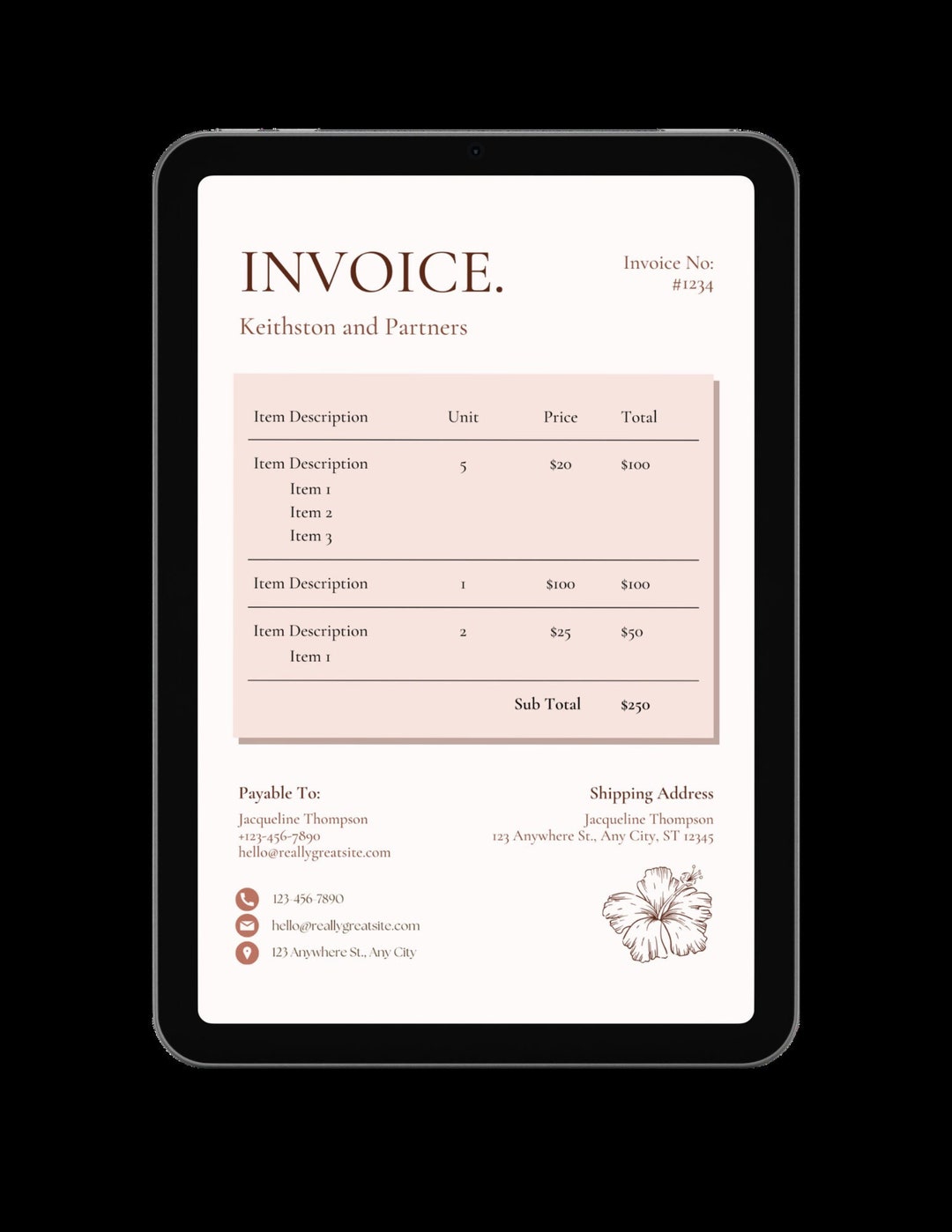 Invoice & Receipt Template - Etsy