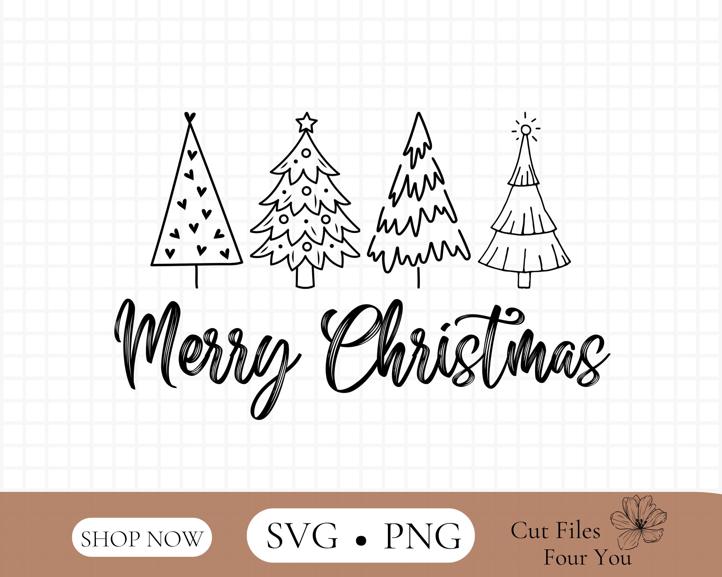 Christmas Tree SVG, Merry Christmas SVG, Merry Christmas PNG, Christmas ...