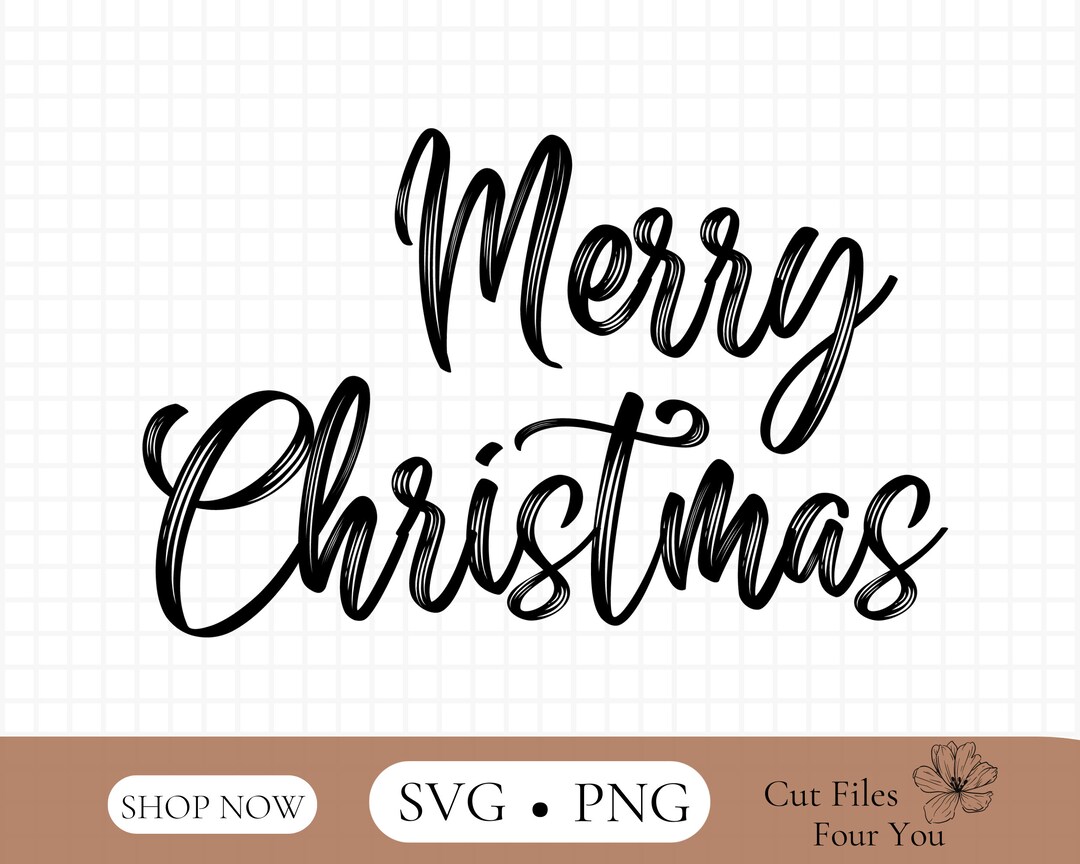 Merry Christmas SVG Happy Christmas SVG Happy Christmas PNG - Etsy