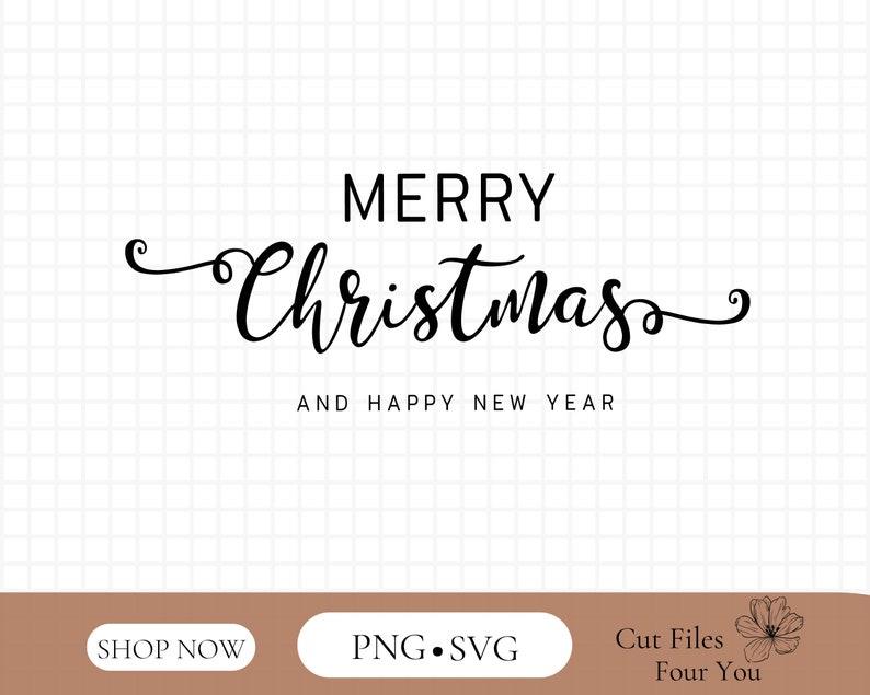 Happy Christmas SVG, Happy Christmas PNG, Christmas Clip Art, Christmas ...