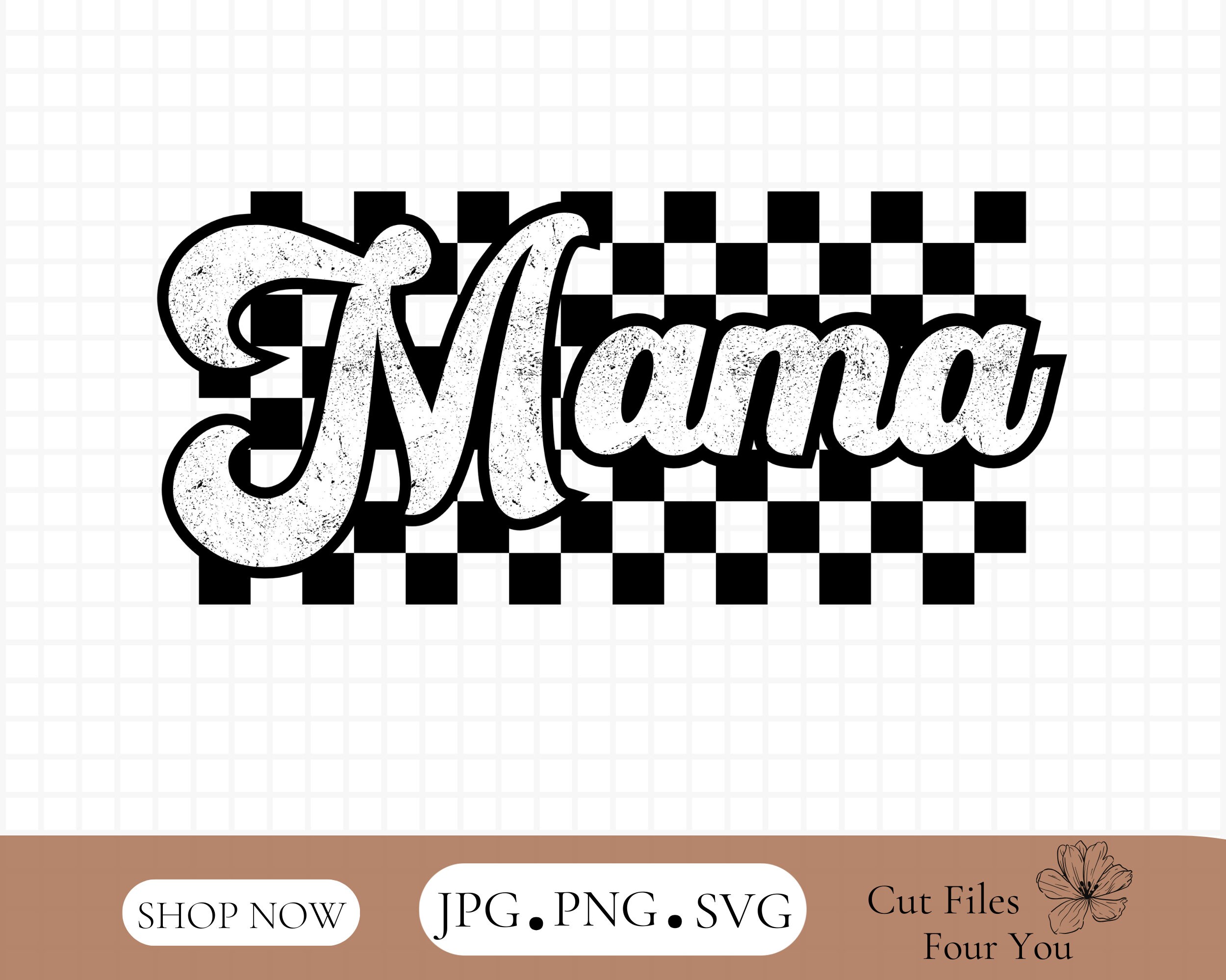 Retro Checkered Mama Png-checkered Mama Svg mama Shirt Design-racing ...
