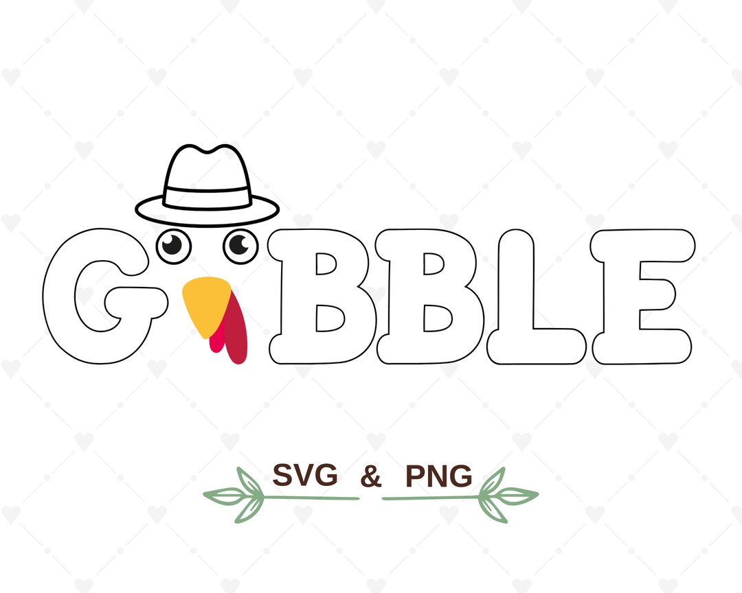 Thanksgiving SVG Gobble SVG Turkey Face SVG Funny Kids - Etsy