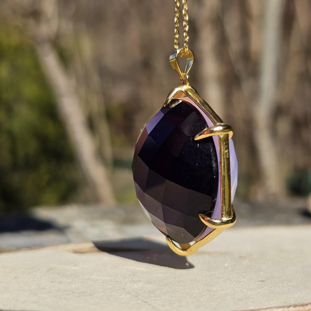 Bicolor Andara Pendant, One-sided Lotus Flower, Sovereign Amethyst ...