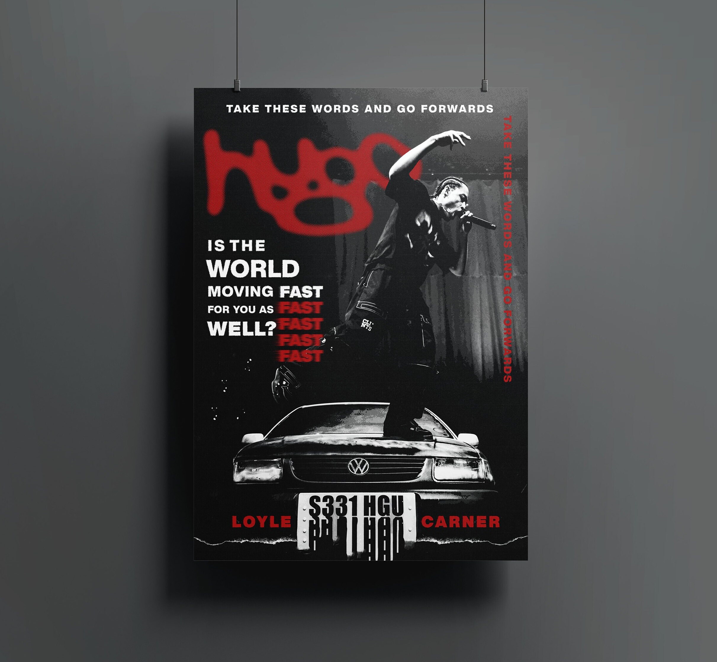 Loyle Carner Poster Print | HUGO Album | Tour | Speed of Plight ...