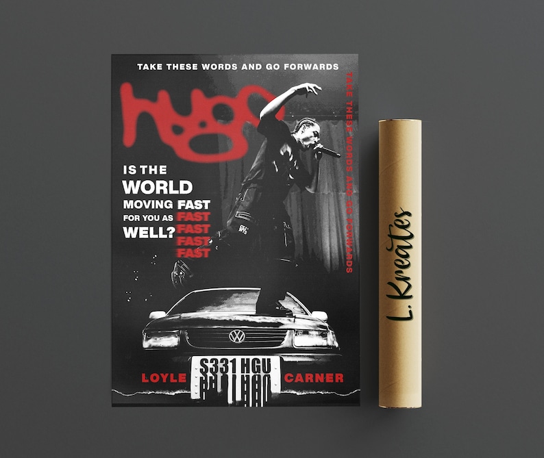 Loyle Carner Poster Print | HUGO Album | Tour | Speed of Plight ...