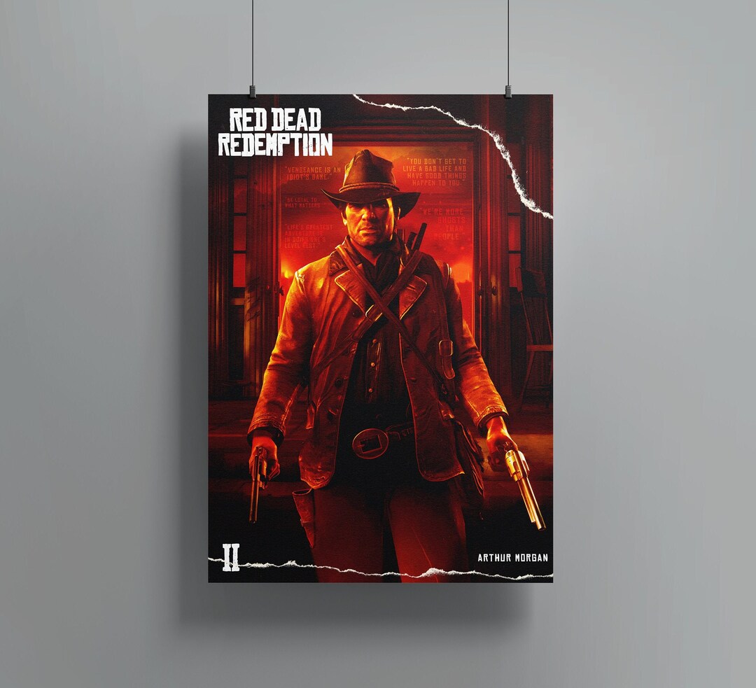 Red Dead Redemption Poster Print Arthur Morgan Poster Vintage Gaming ...