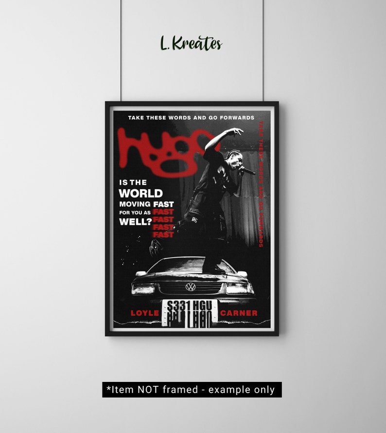 Loyle Carner Poster Print | HUGO Album | Tour | Speed of Plight ...