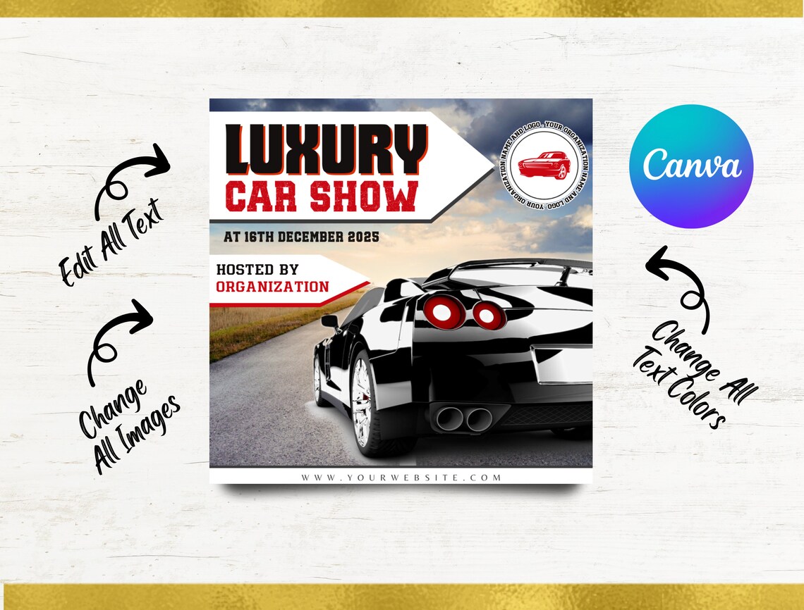Car Show Flyer Template Diy Car Show Flyer Editable Flyer - Etsy