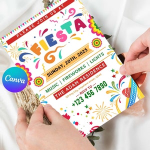Editable Fiesta Invitation, Fiesta Invitation, Printable Succulent ...