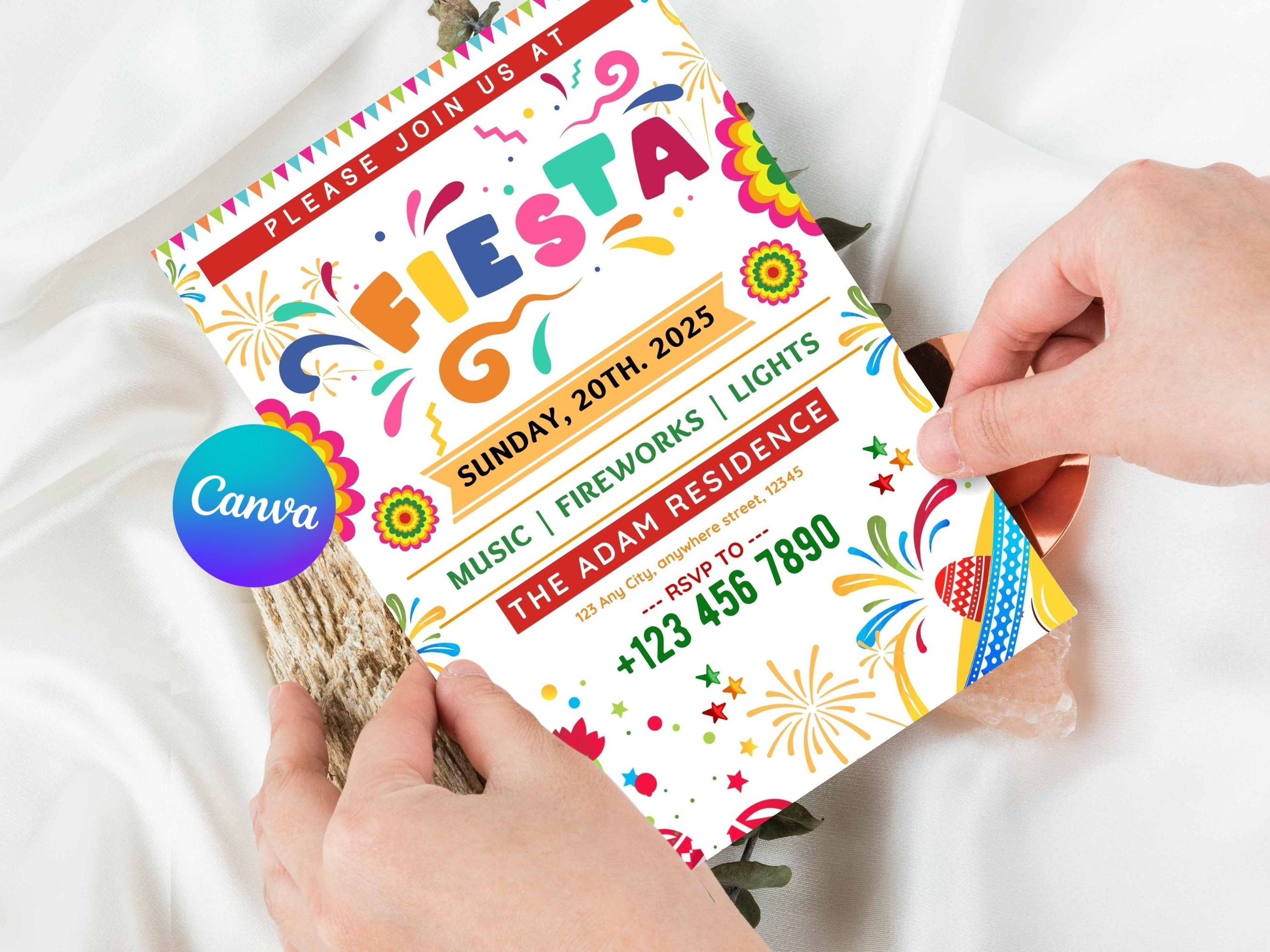 Editable Fiesta Invitation, Fiesta Invitation, Printable Succulent ...