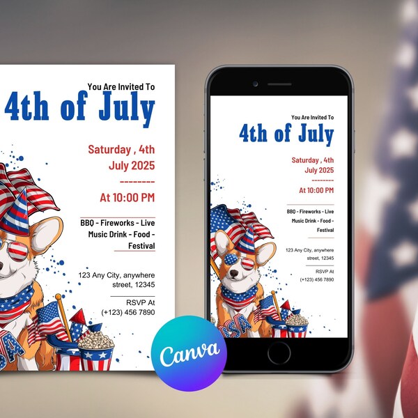 Patriotic Invitation - Etsy