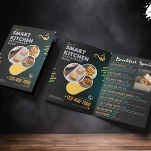 Smart Kitchen Restaurant Menu Template Minimalist Restaurant Menu ...