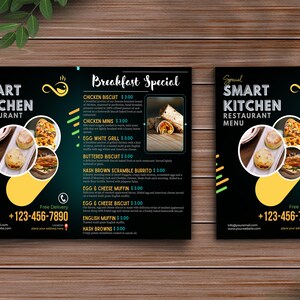Smart Kitchen Restaurant Menu Template Minimalist Restaurant Menu ...