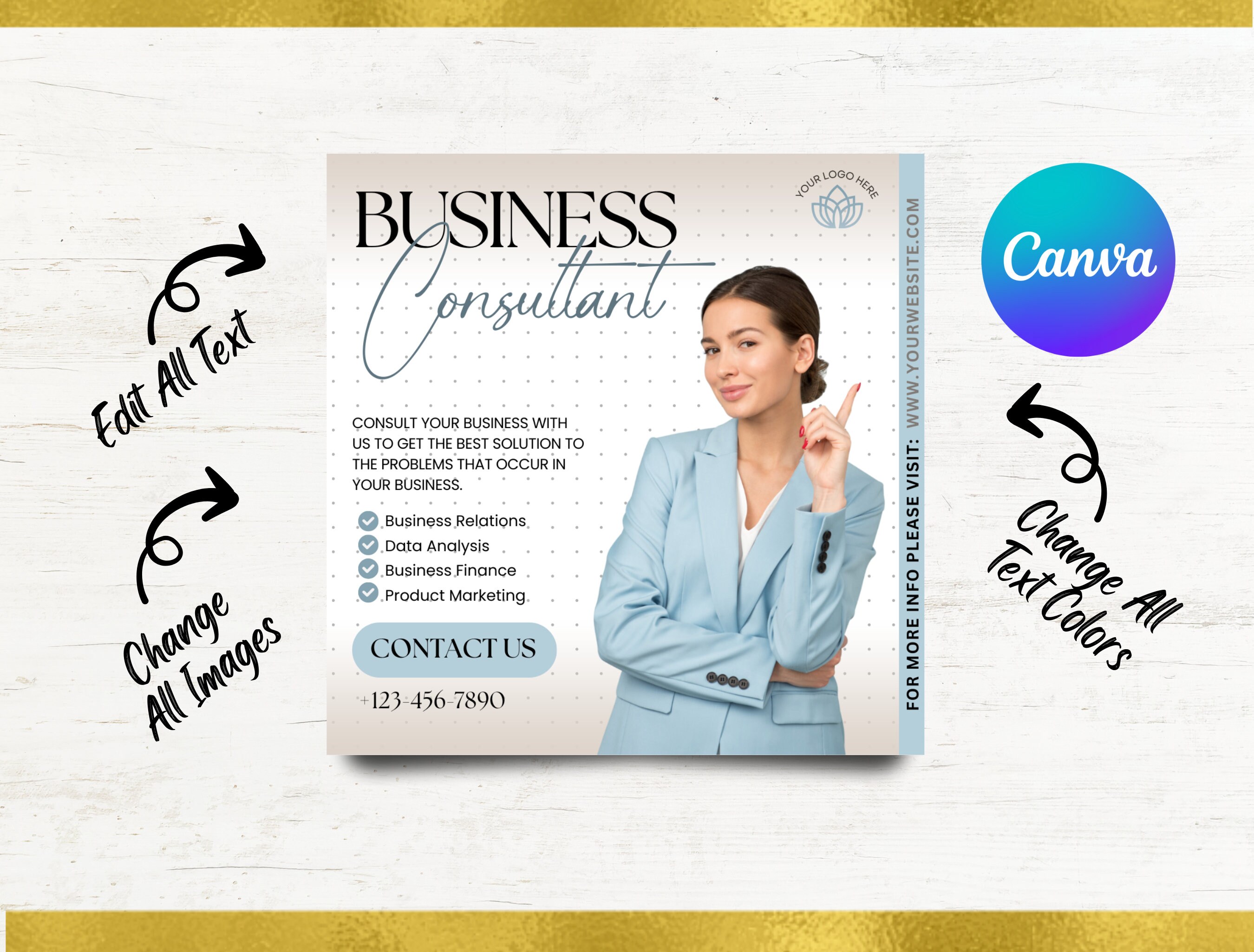 Business Consultation Flyer, Diy Template Canva, Consultation Flyer ...