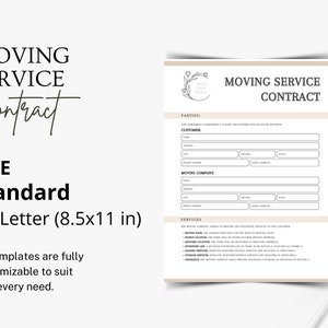 Moving Contracts Template, Moving Services Contract, Moving Company ...