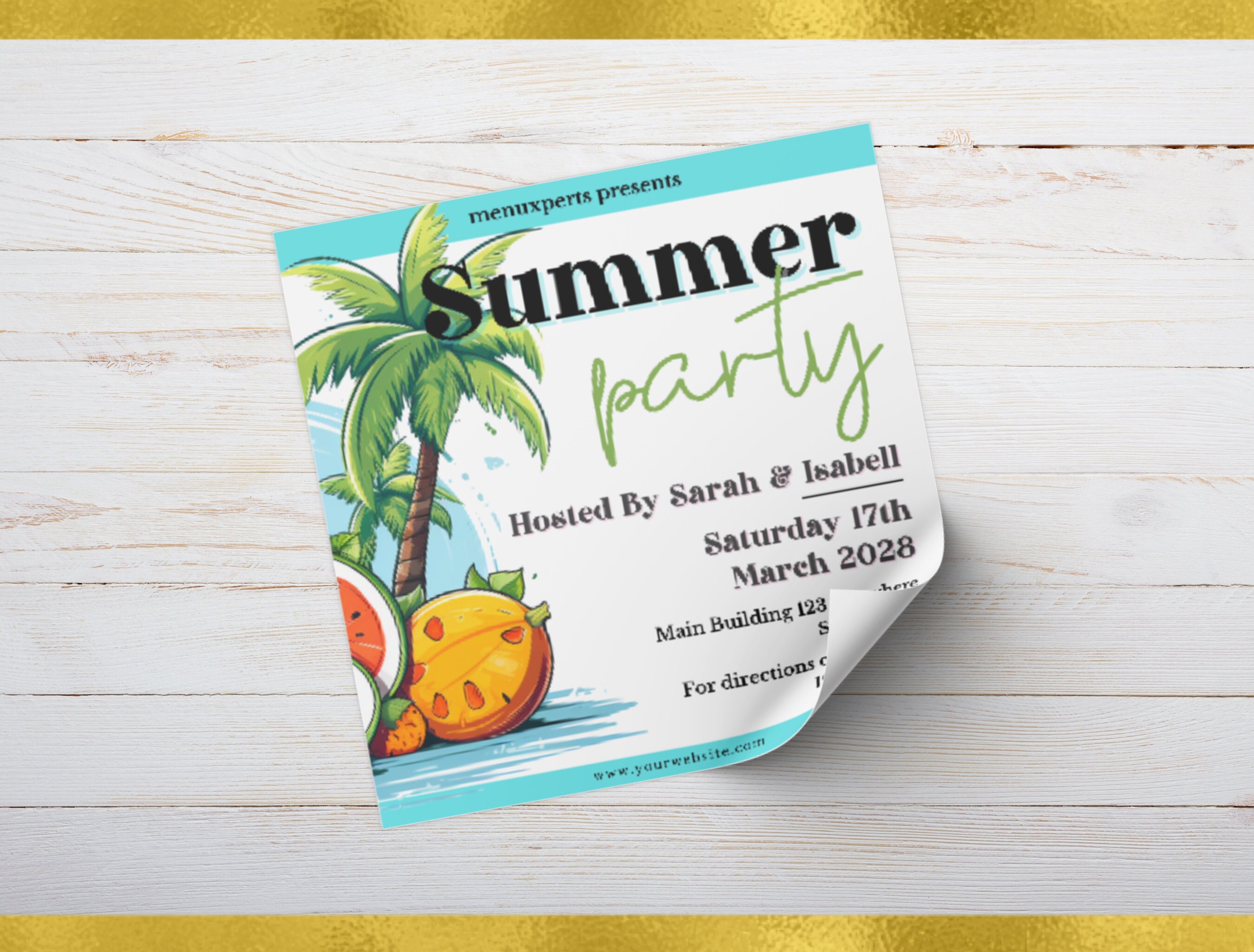 Summer Party Flyer, Diy Flyer Template Design, Premade Instagram Post ...