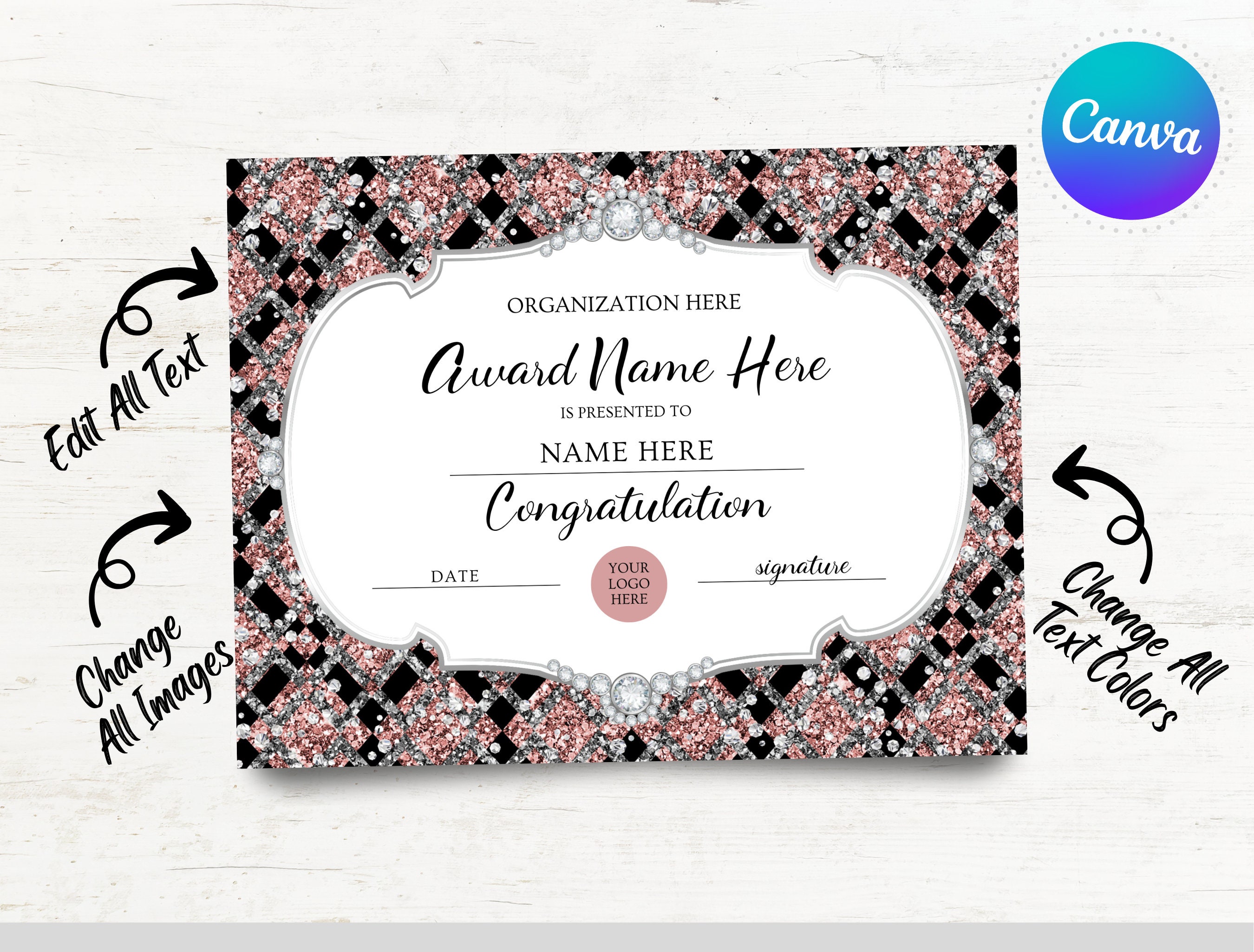 Award Certificate, Editable Award Certificate, Certificate of ...