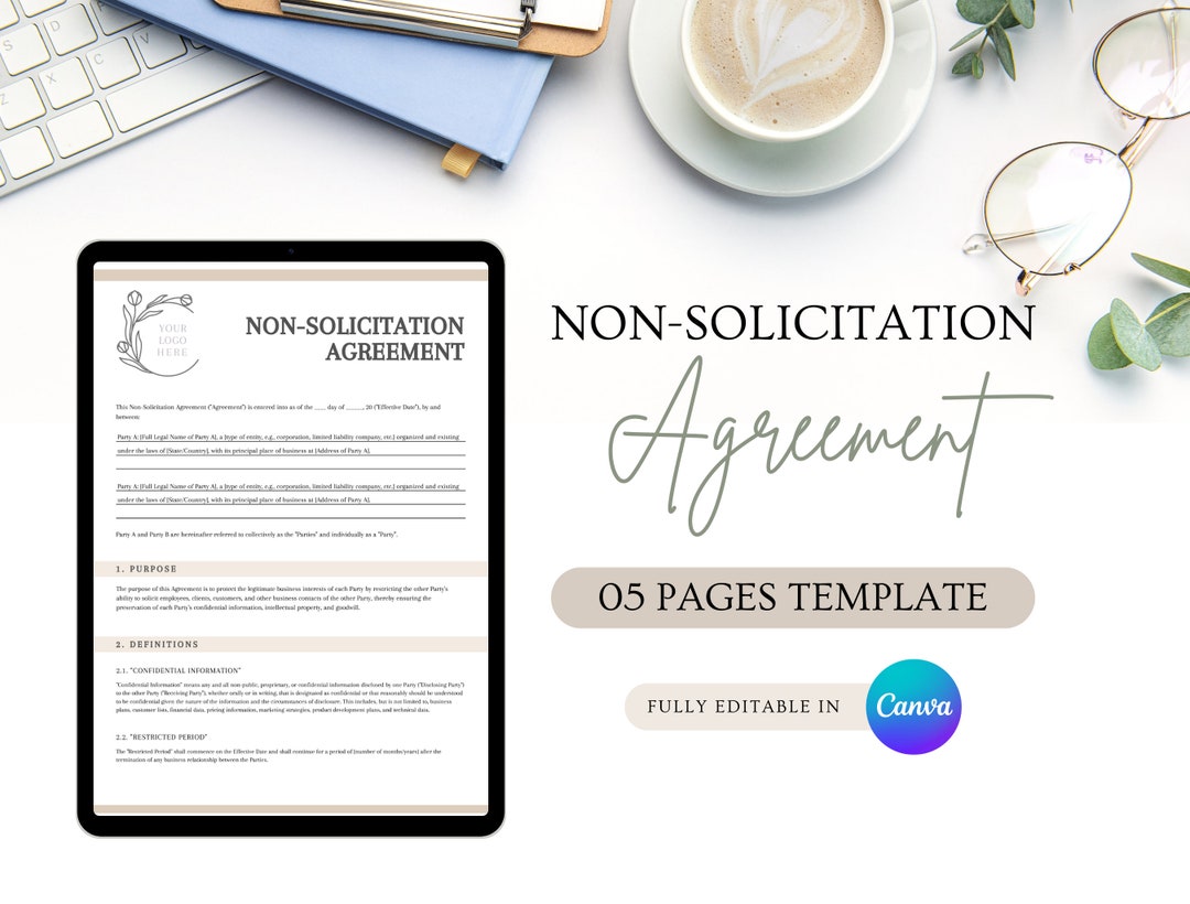 Business Non-solicitation Document, Staff No-solicitation Template, Non ...
