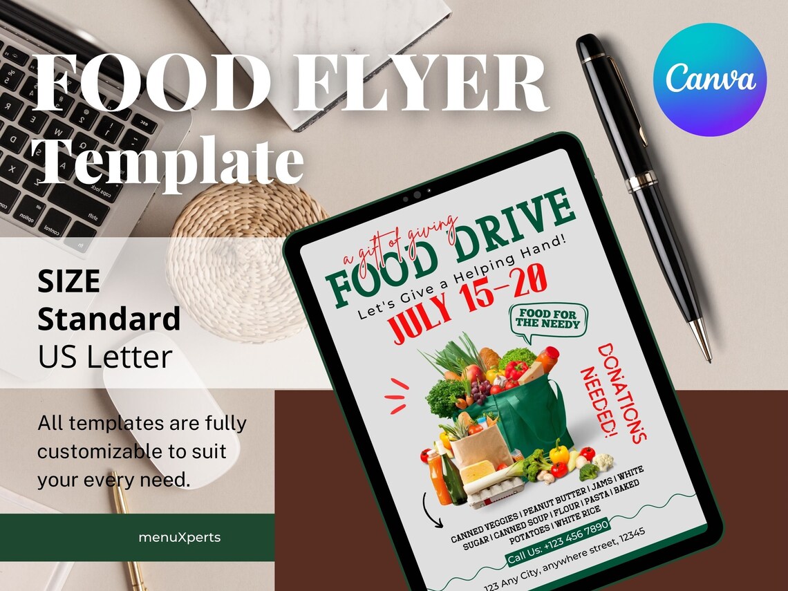Food Drive Flyer Template, Food Flyer Template, Nonprofit Charity ...