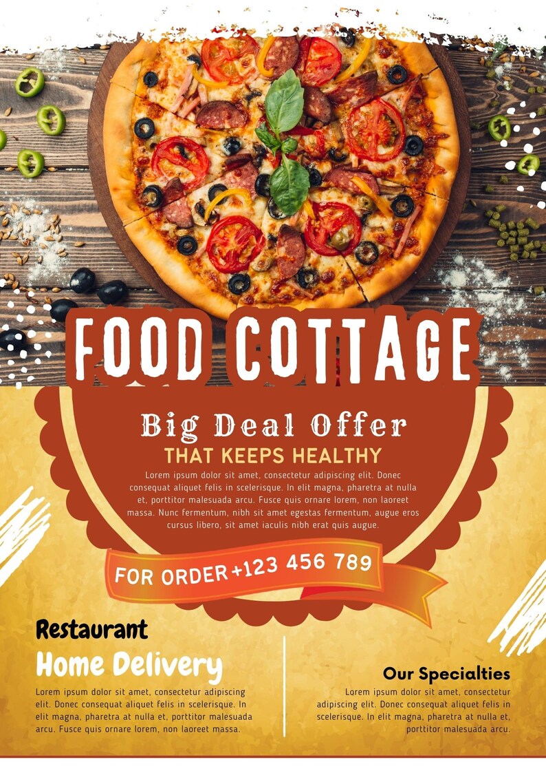 Food Menu Flyer Template, Restaurant Food Flyer, Menu Template, Flyer ...