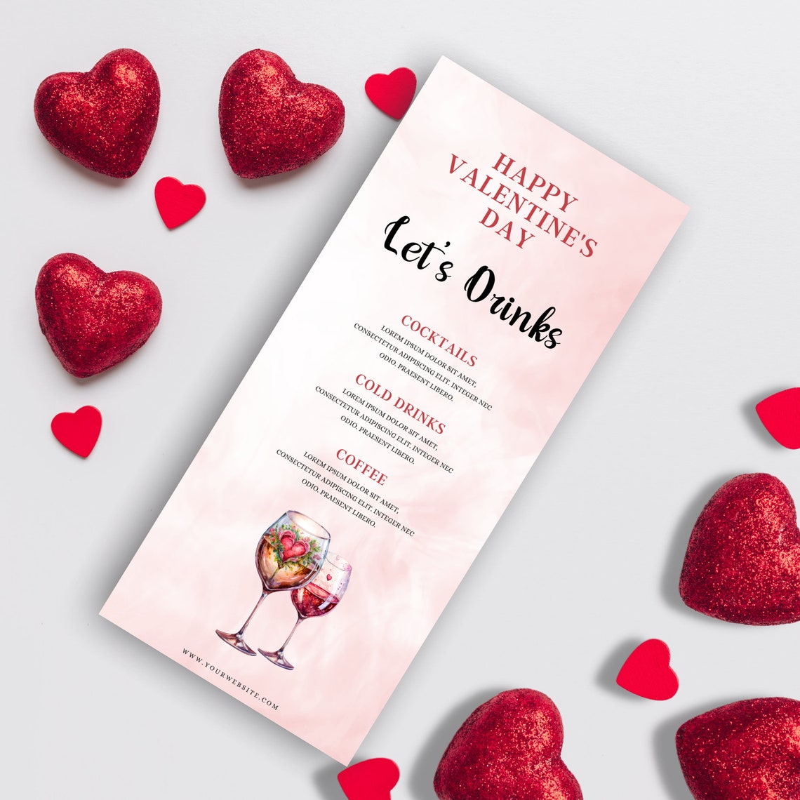 Valentine's Day Drink Menu, Happy Valentine's Day, Galentine's Day ...